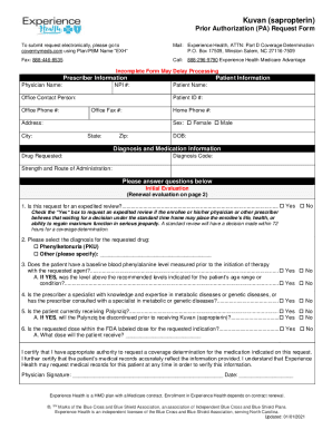 Fillable Online PA Request Form- () Fax Email Print - pdfFiller