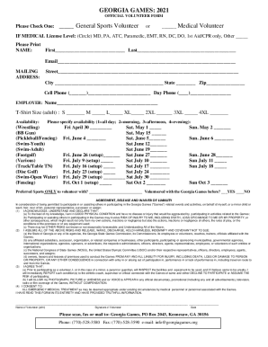 Fillable Online BRING WITH YOU TO DAY OF ATHLETE CHECK-IN!!! Georgia ...