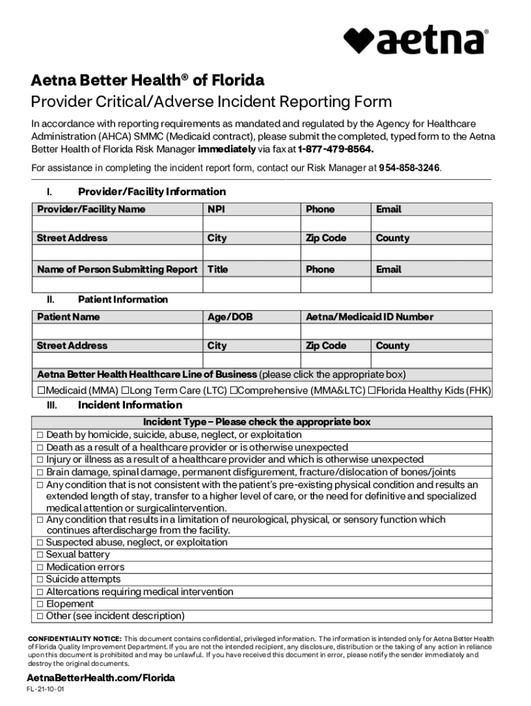Fillable Online Critical Incident Report Form Fax Email Print - pdfFiller