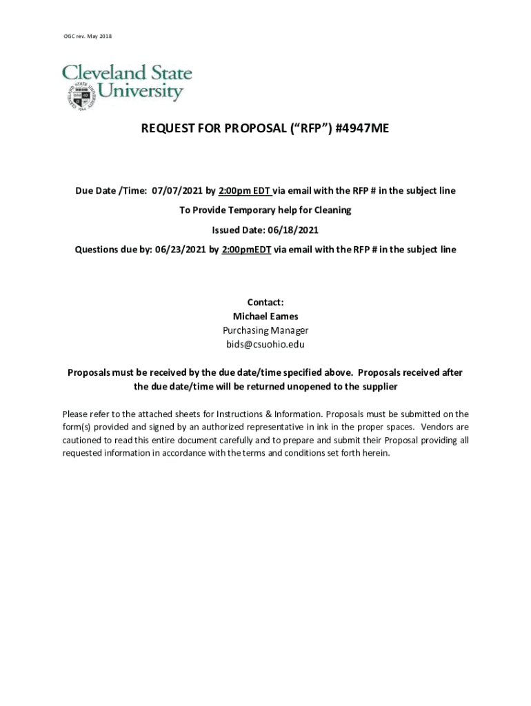 Fillable Online YOUTH PROGRAM SERVICES REQUEST FOR PROPOSAL (RFP ...