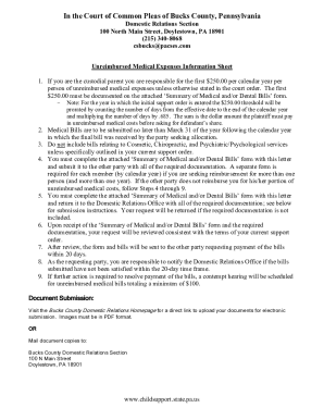 Fillable Online Unreimbursed Medical Expenses Information Sheet Fax Email Print - pdfFiller