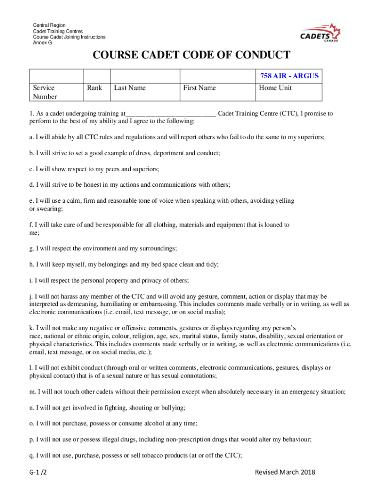 Fillable Online www.southsurreyaircadets.comwp-contentuploadsCold Lake ...