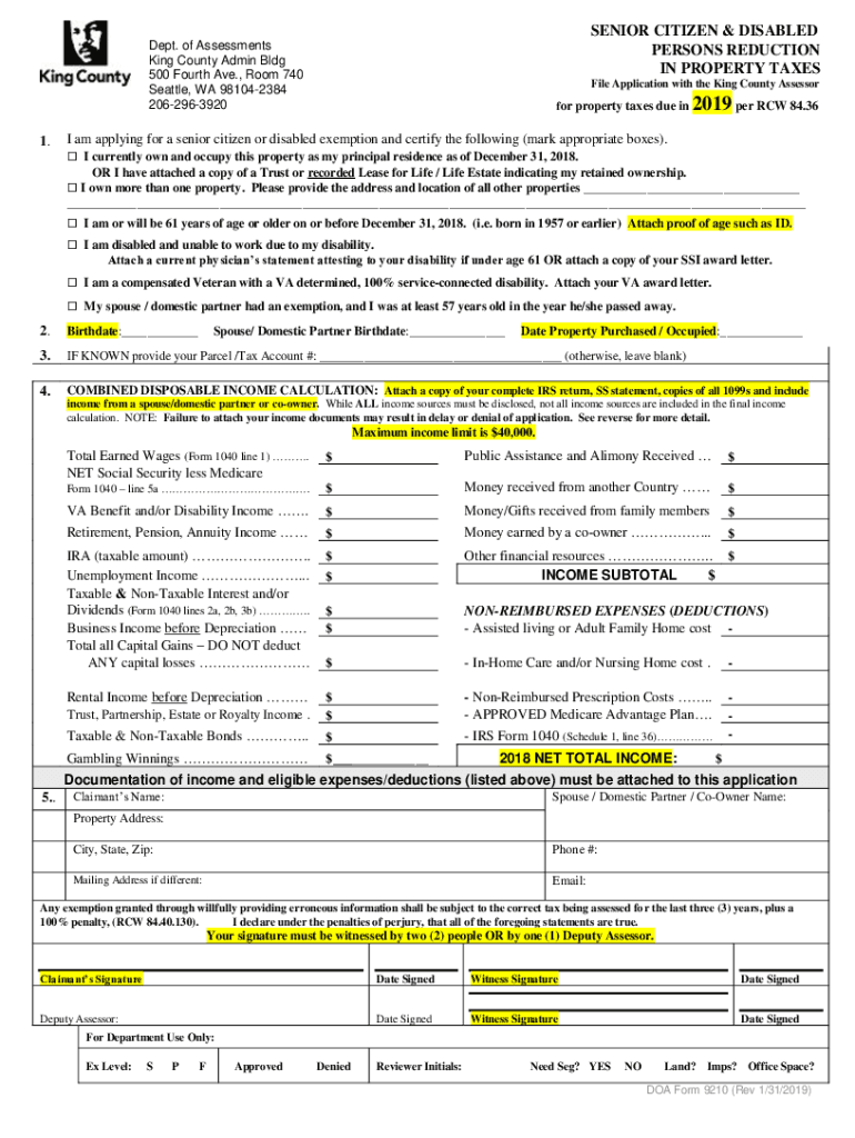 Fillable Online SENIOR CITIZEN AND DISABLED PERSONS REDUCTION IN ...