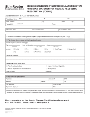 Fillable Online Statement of Medical Necessity (Form 2) - US ...