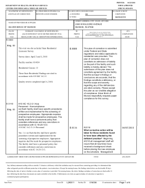 Fillable Online secure in This plan of correction is submitted Fax ...