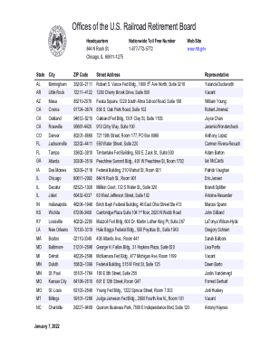 Fillable Online Railroad Retirement BoardUSAGovRailroad Retirement ...