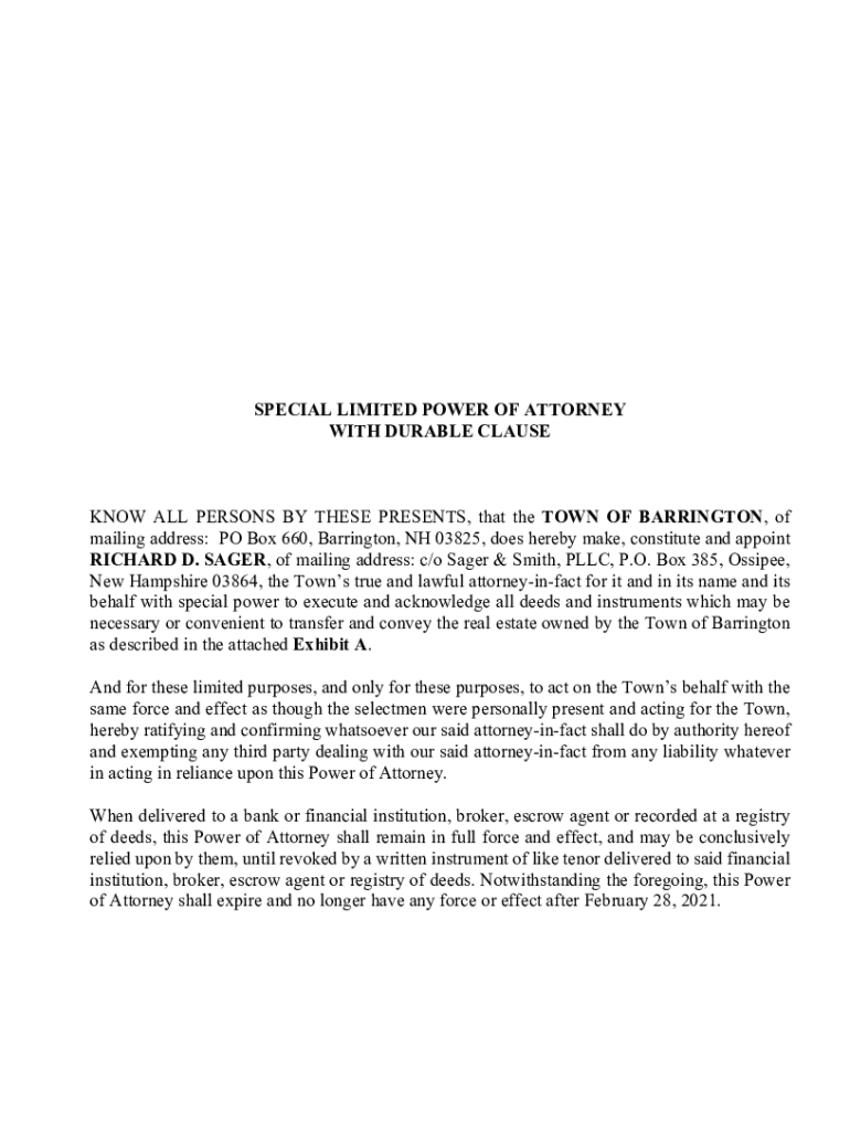 Fillable Online FORM OF POWER OF ATTORNEY KNOW ALL PERSONS BY THESE ...