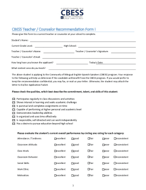Fillable Online Teacher/Counselor/Coach Recommendation Request Form Fax ...