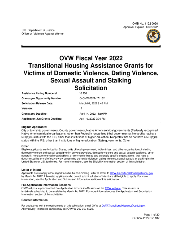 Fillable Online Fillable Online FY 2021 Open Solicitations - Department ...