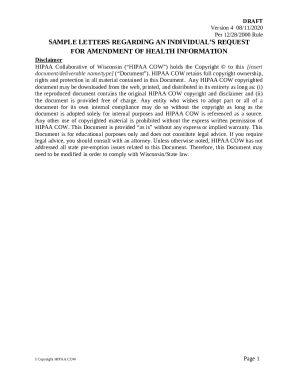 SAMPLE LETTER ACCEPTING INDIVIDUALS REQUEST FOR AMENDMENT/CORRECTION OF ...