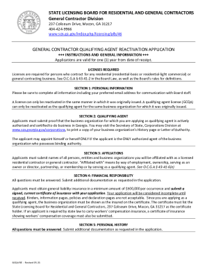 Fillable Online sos ga sos.ga.gov sites defaultGENERAL CONTRACTOR ...