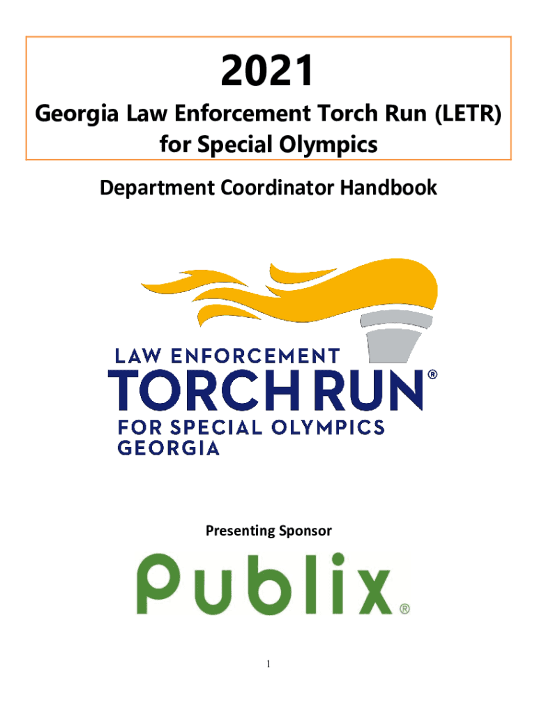 Fillable Online Georgia Law Enforcement Torch Run (LETR) for Special ...