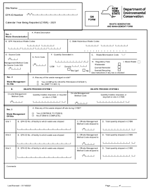 Fillable Online Waste Generation and Management Form. Waste Generation ...