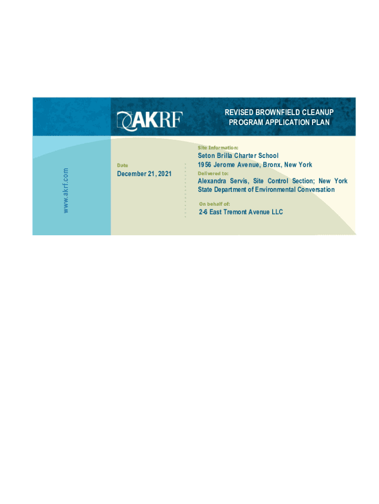Fillable Online NYSDEC BROWNFIELD CLEANUP PROGRAM APPLICATION Fax Email Print - pdfFiller