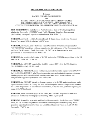 Fillable Online www.co.pacific.wa.uscommissionerinterlocalARPA ...