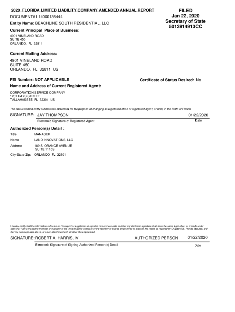 Fillable Online File Annual Report - Division of Corporations - Florida ...