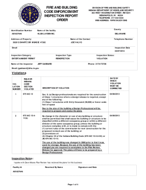 Fillable Online FIRE AND BUILDING DIVISION OF FIRE AND BUILDING SAFETY ...