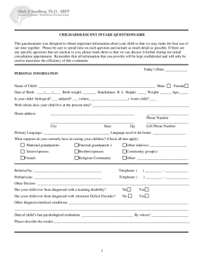 Fillable Online www.providence.org - mediaChild and Adolescent TEEN ...