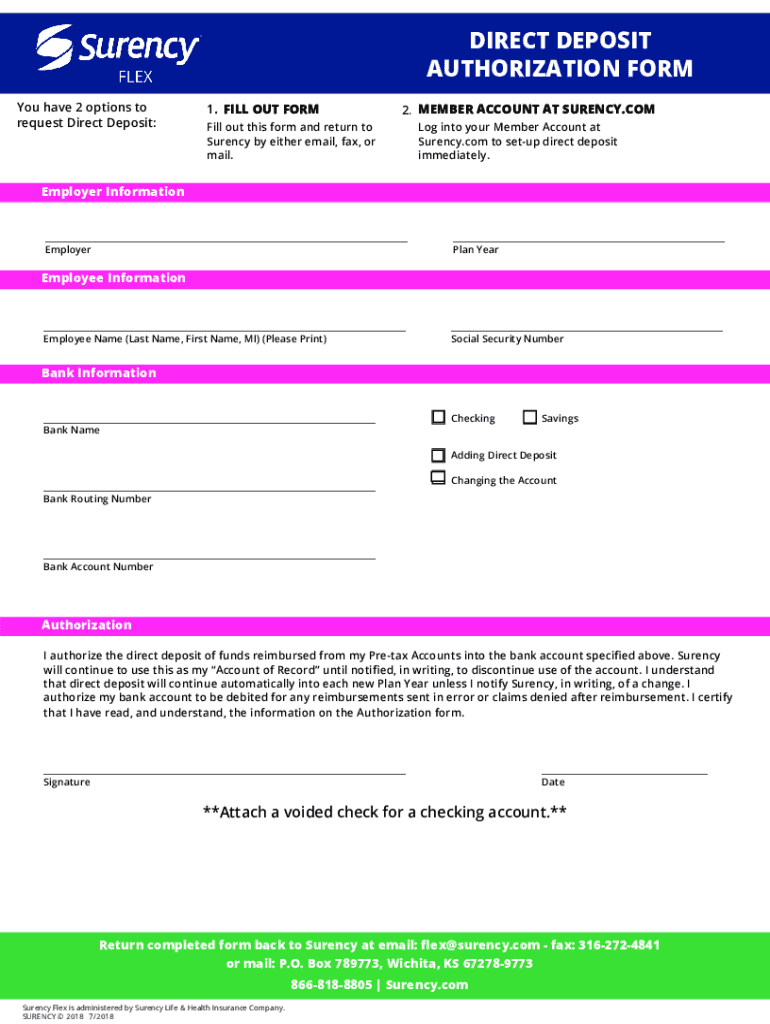 Fillable Online fill.ioDirect-Deposit-Authorization-Form-7fb9e1a2Fill - Free fillable Direct ...
