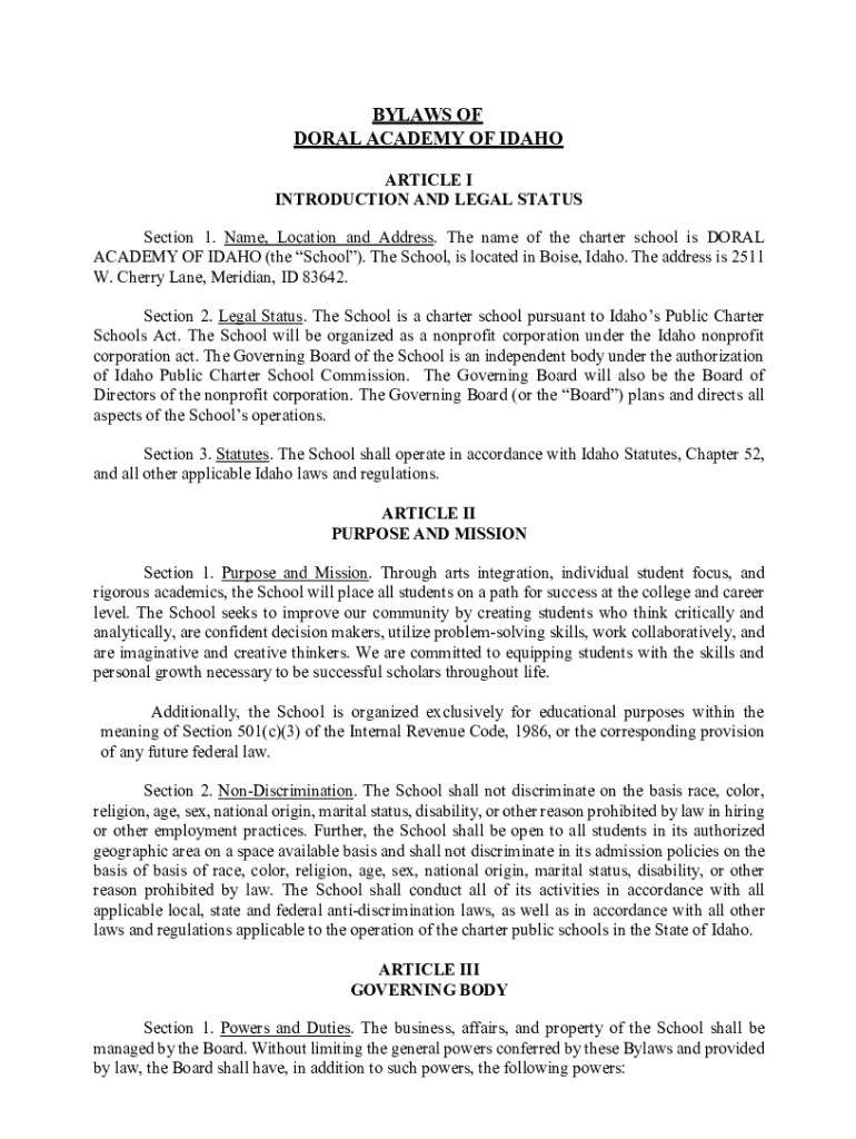 Fillable Online ACADEMY OF IDAHO PUBLIC CHARTER SCHOOL TEACHER CONTRACT ...