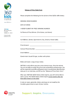 Fillable Online Florida Lottery - Winner Claim Form Fax Email Print ...