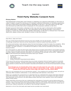 THIRD PARTY WEBSITE CONSENT - e Q Doc Template | pdfFiller