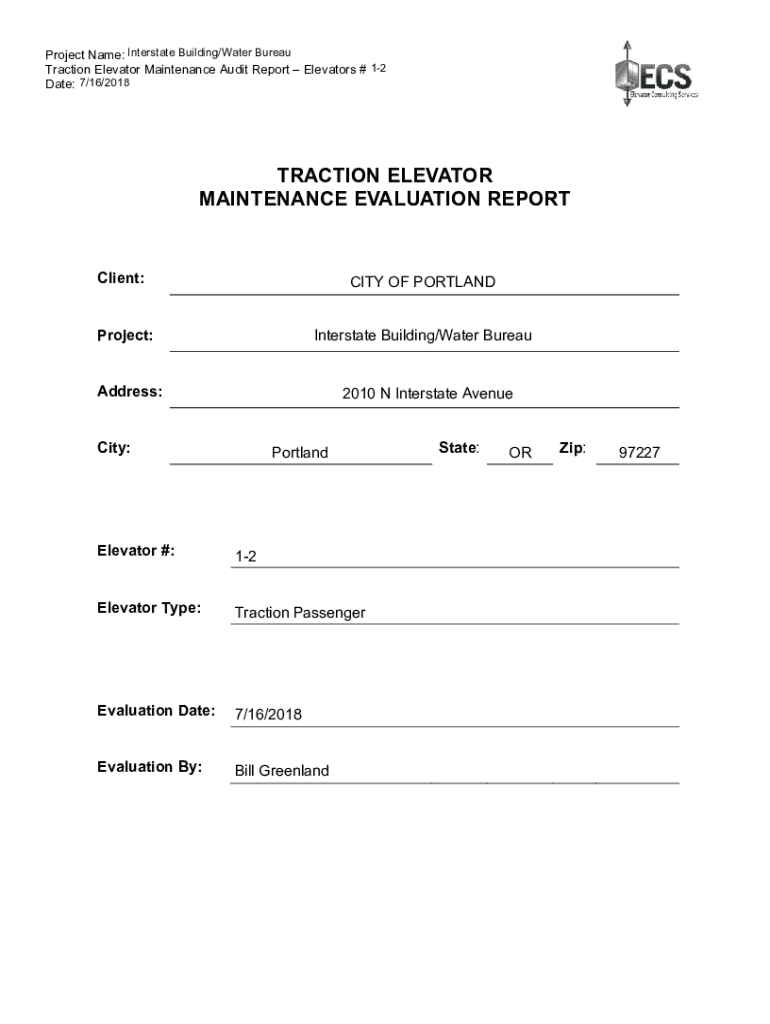 Fillable Online ftp02 portlandoregon Maintenance, Inspection, and ...