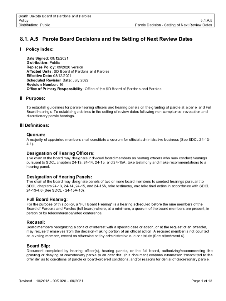 Fillable Online doc sd 8.1. A.9. Executive Clemency - Pardons ...