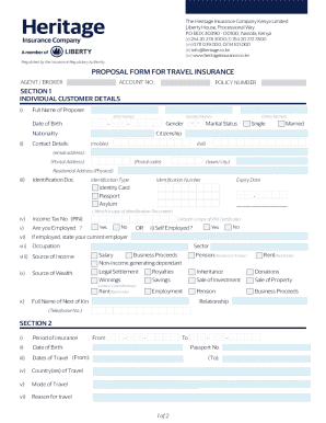 Fillable Online Fidelity Proposal Form - Heritage Insurance Company Ltd ...
