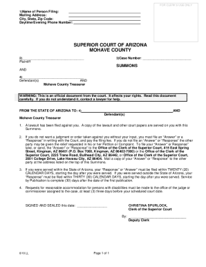 Fillable Online www.mohavecourts.az.govcourt formsClerks OfficeSUPERIOR ...