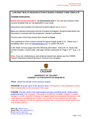 Minimal Risk Consent Doc Template | pdfFiller