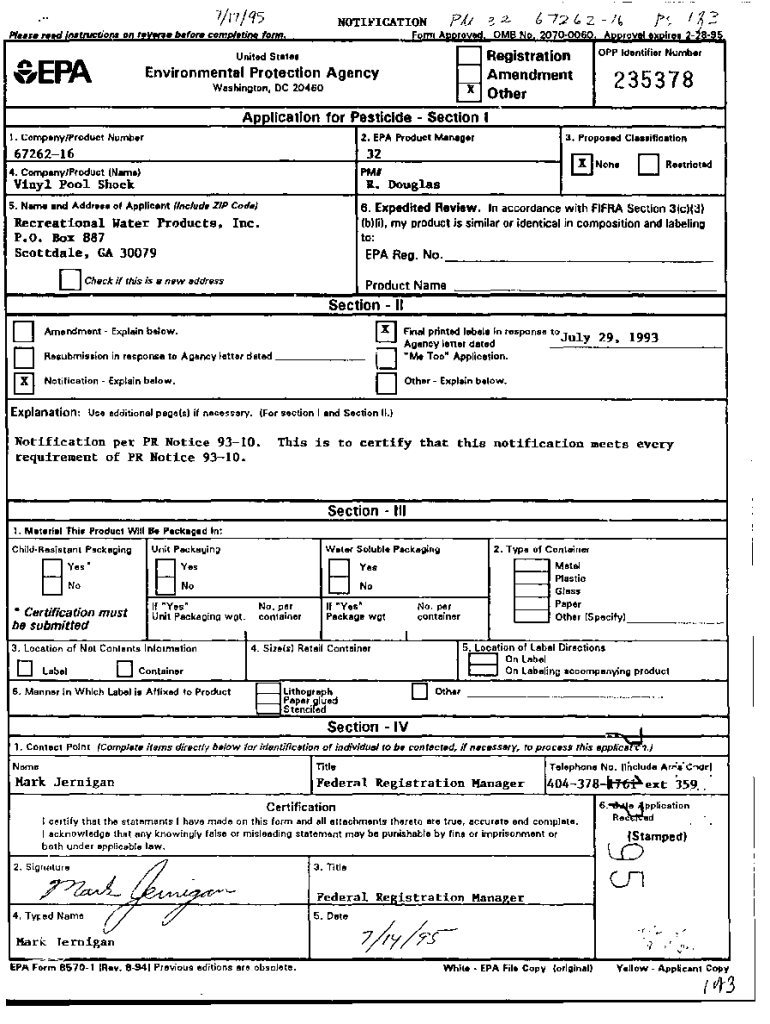 Fillable Online U.S. EPA, Pesticide Product Label, RWP MASTER DICHLORO ...