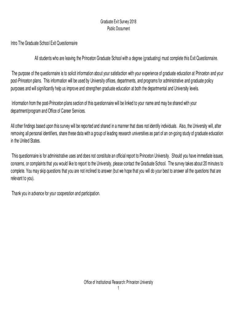 Fillable Online gradschool.unc.eduaboutdataGraduating Student Exit ...