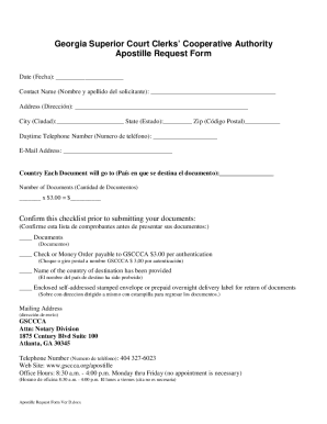 Fillable Online Georgia Apostille Request Form - Fill Online, Printable ...