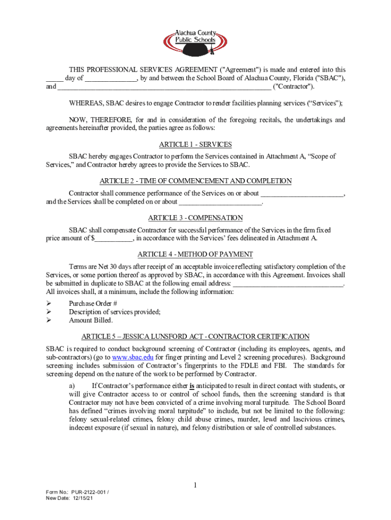 Fillable Online ADDENDUM TO PROFESSIONAL SERVICES AGREEMENTADDENDUM TO ...