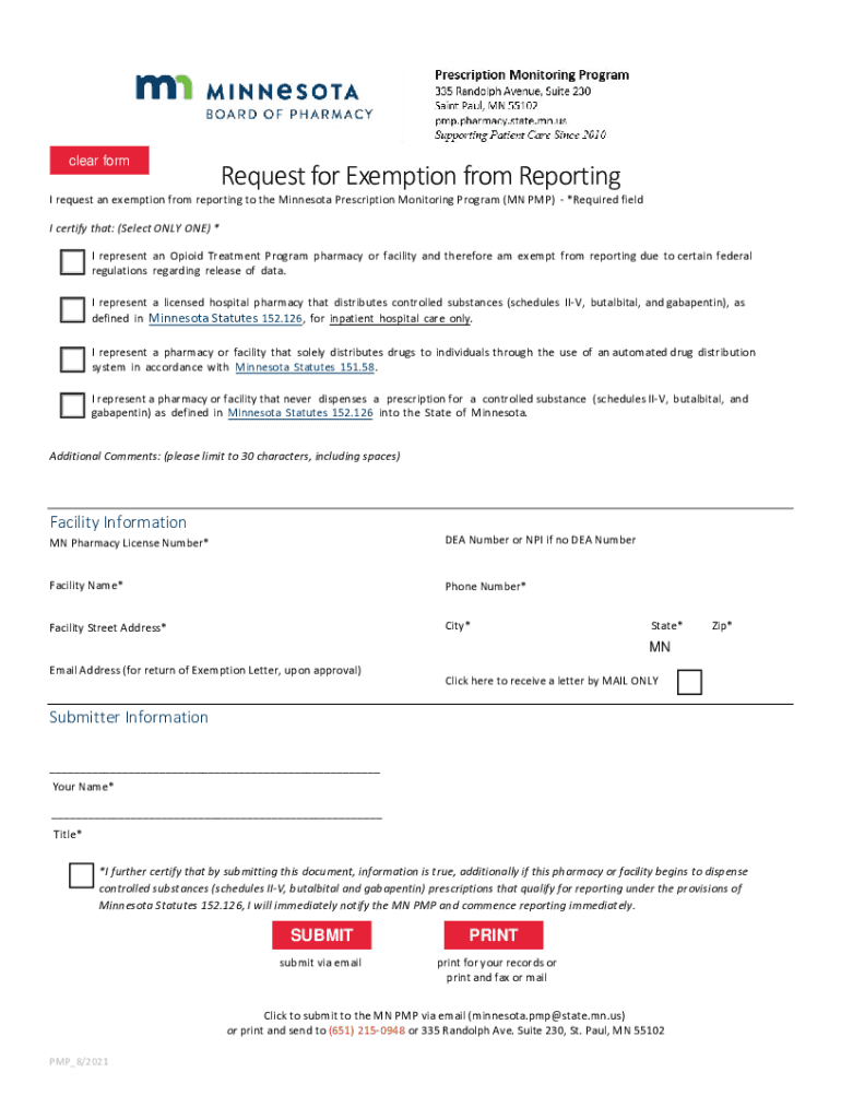 Fillable Online Request For A Waiver Exemption From Reporting South ...
