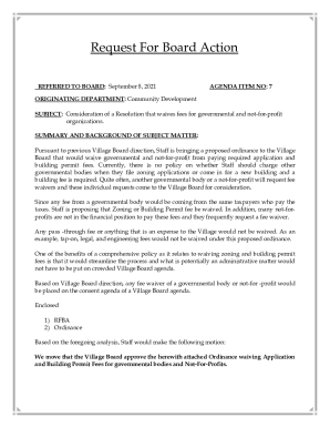 Fillable Online Request For Board Action Fax Email Print - pdfFiller