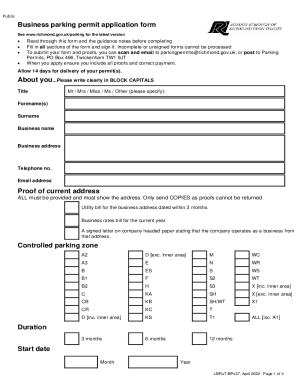 Fillable Online Business Permit Application Form - London Borough of ...