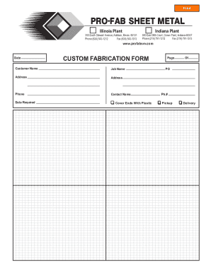 Fillable Online Custom Fabrication Order Form.cdr Fax Email Print ...