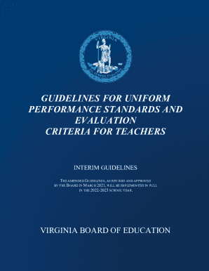Fillable Online Guidelines for Uniform Performance Standards and ...