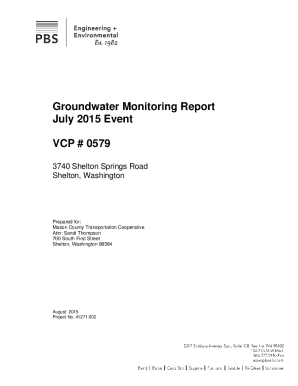 Fillable Online Groundwater Monitoring Report Fax Email Print - pdfFiller