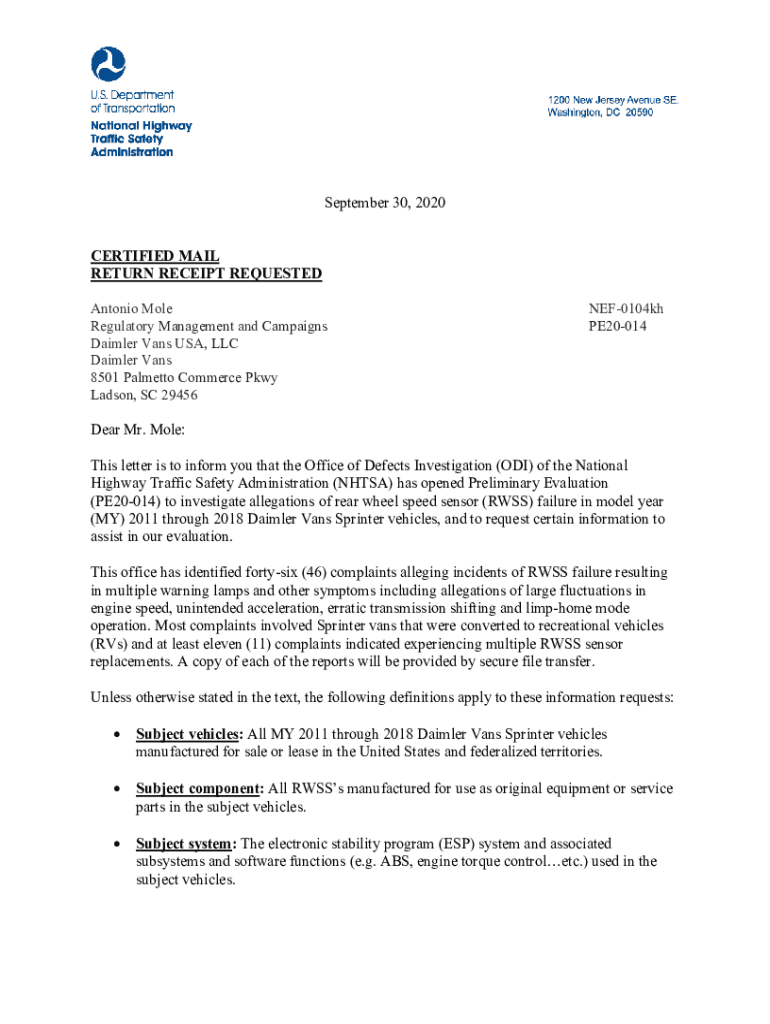 Fillable Online GENERAL MOTORS LLC Global Vehicle Safety - static.nhtsa ...