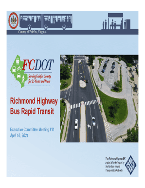 Fillable Online Richmond Highway Bus Rapid Transit - Fairfax County Fax ...