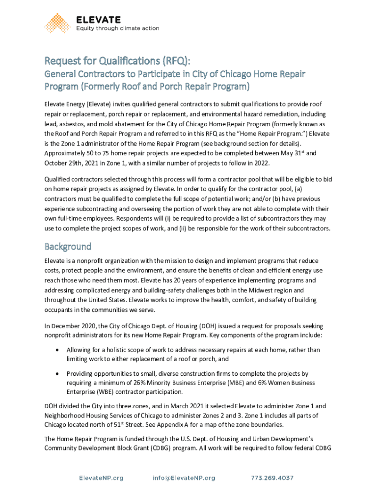 Fillable Online Response Form for Request for Qualifications (RFQ ...