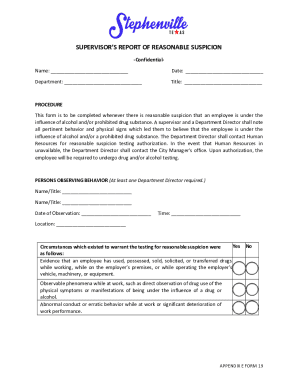 Fillable Online Reasonable Suspicion Checklist - Middle Georgia State ...