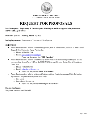 Fillable Online RFP - EngineeringPost-Design for Washington and East ...