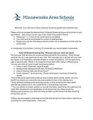 Fillable Online minnewaska k12 mn www.isd709.orgearly-childhood ...