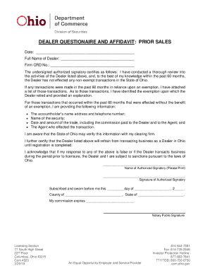 Fillable Online www.formsworkflow.comformdetailsDealer Questionnaire ...