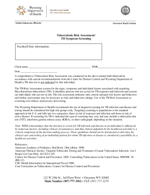 Fillable Online www.dhss.alaska.govdphEpiTuberculosis (TB) Infection ...