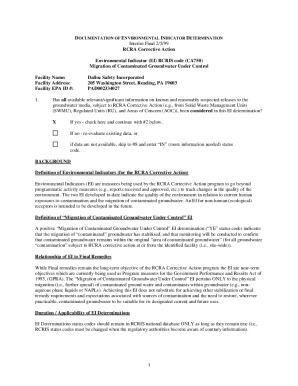 Fillable Online EPA Region 3 RCRA Corrective Action Enviromental ...